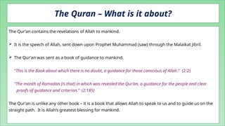 Introduction to Quran and Quran as guidance.pptx | Islam | Religion ...