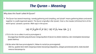 Introduction to Quran and Quran as guidance.pptx | Islam | Religion ...