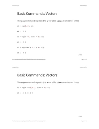 Introduction to R | PDF | Web Design and HTML | Internet