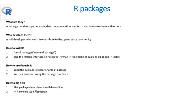 Introduction to r | PPT