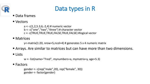 Introduction to r | PPT