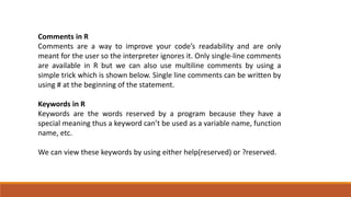 Introduction to R Programming | PPTX