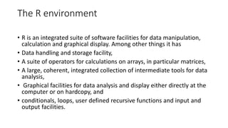 Introduction to R.pptx | Computing | Technology & Computing