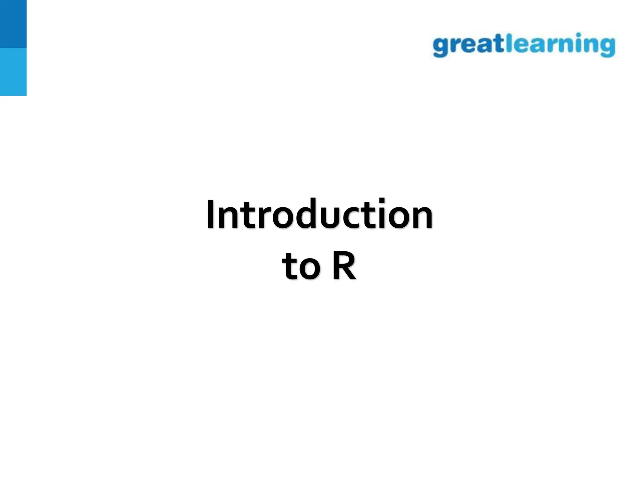 Introduction to R _IMPORTANT FOR DATA ANALYTICS | PPTX