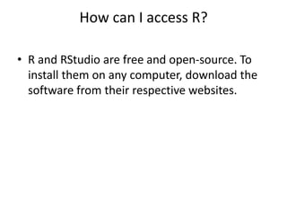 Introduction to R.pptxvvvsjtajtaitsiysyisiysiy | PPT