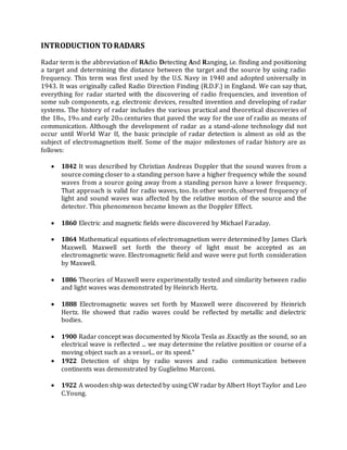 Introduction to radars | PDF