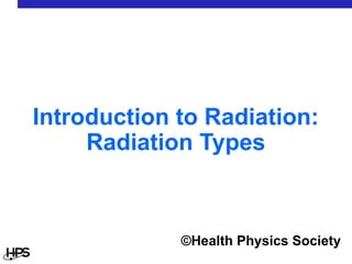 Introduction_to_Radiation_Types of radiation | PPT