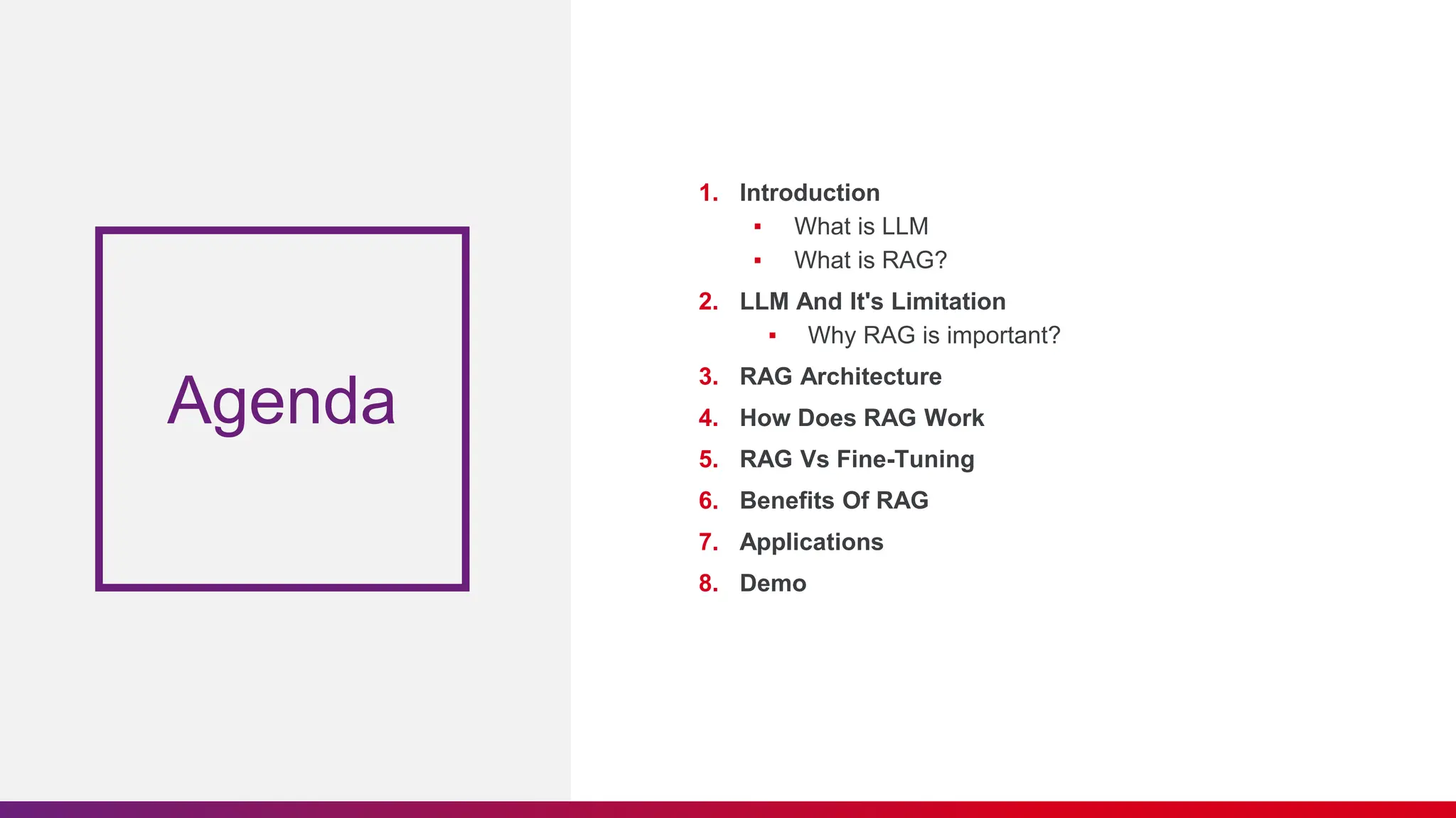 Introduction To Rag Retrieval Augmented Generation And Its Application Pptx