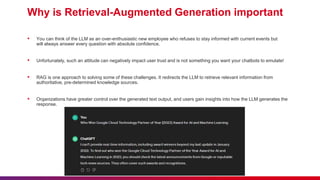 Introduction to RAG (Retrieval Augmented Generation) and its application | PPTX
