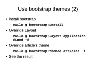 Introduction to rails | PPT