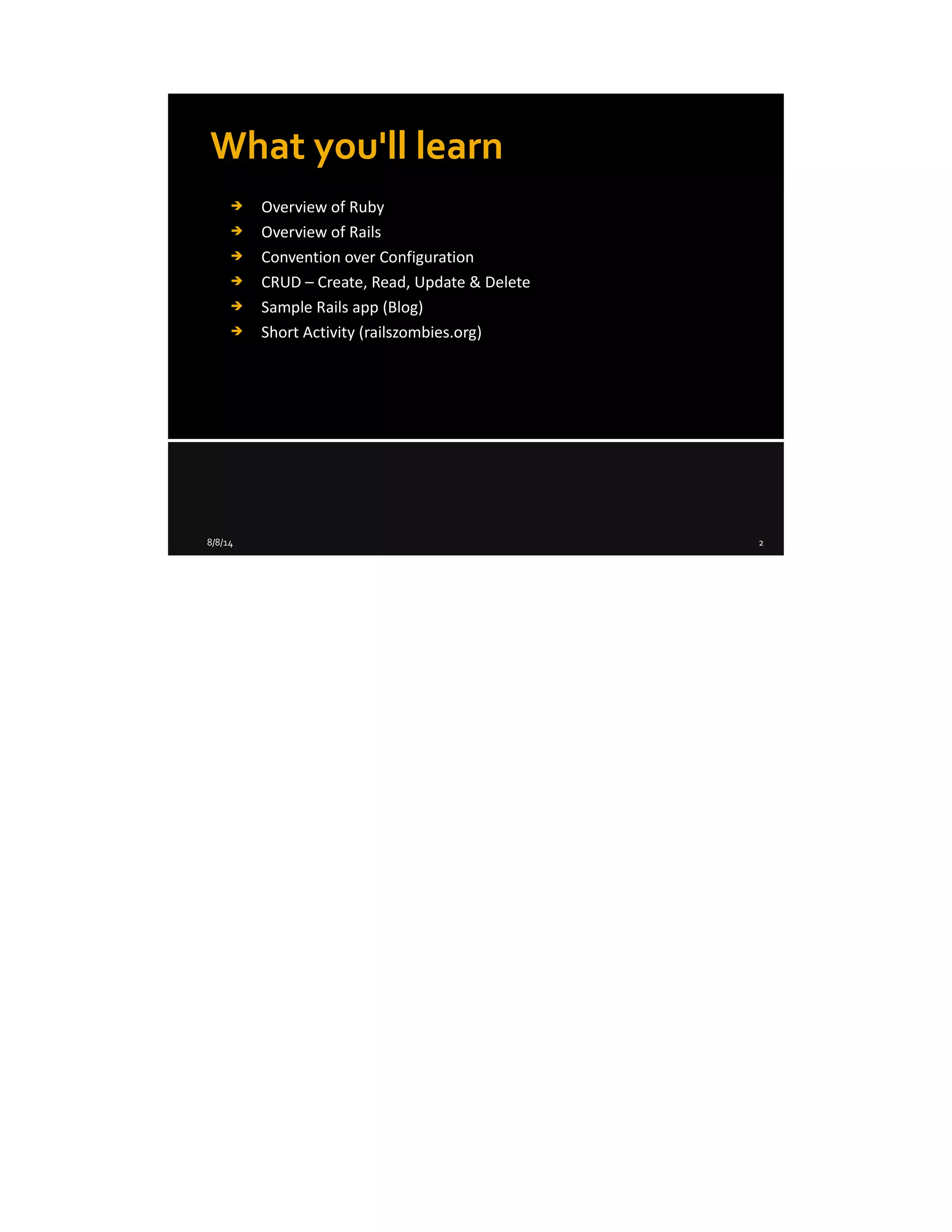 Introduction to Rails - presented by Arman Ortega | PPT