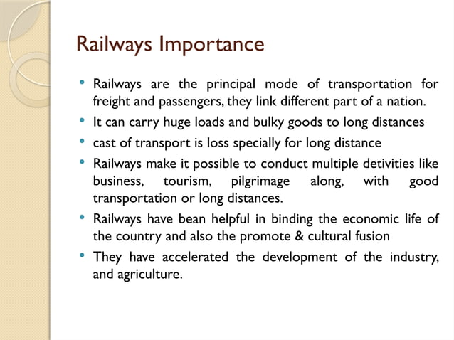 Introduction to Railway, importance and its Components.pptx