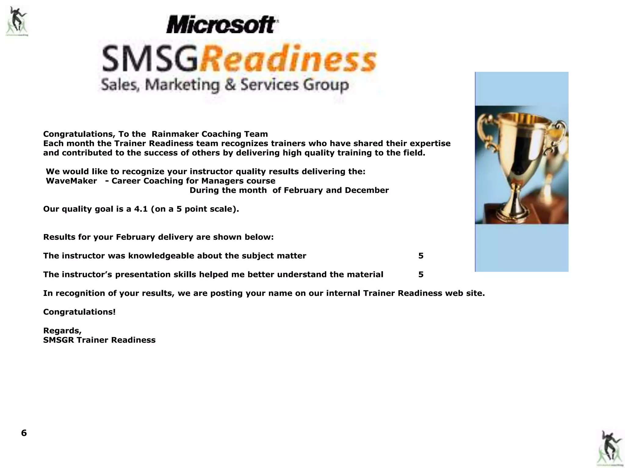 Introduction to Rainmaker Coaching | PPT