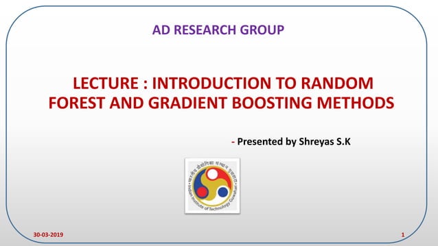 Introduction to random forest and gradient boosting methods a lecture ...