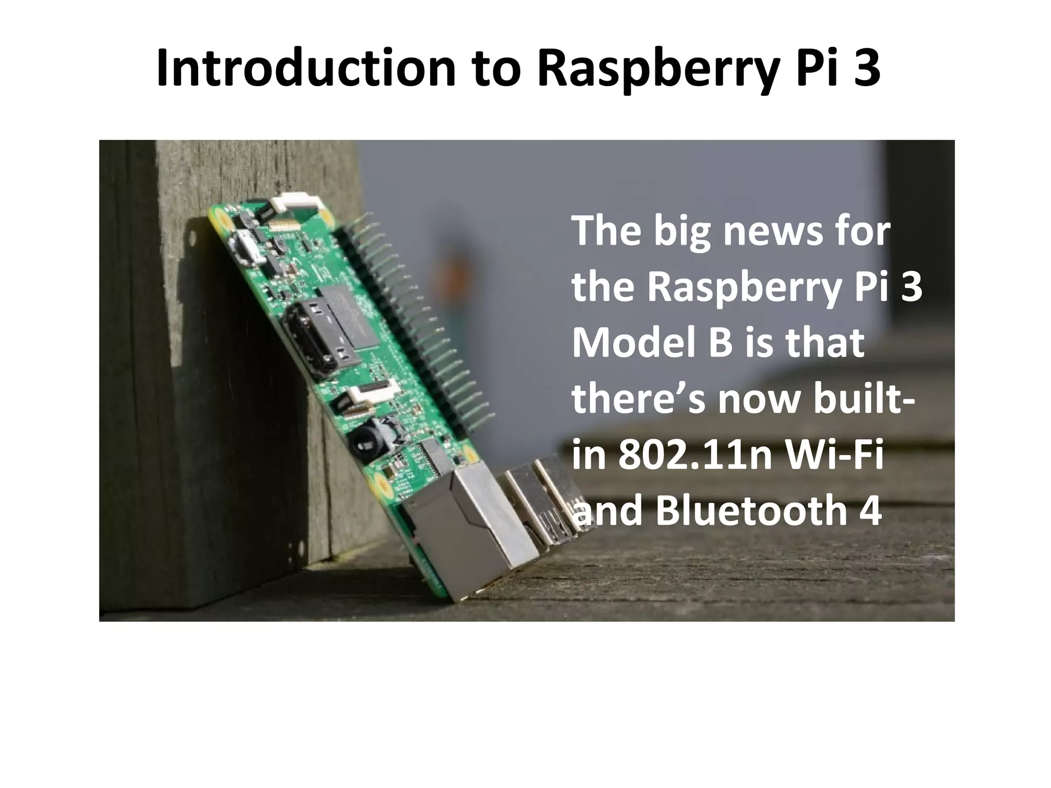 INTRODUCTION TO RASPI | PPT