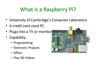 INTRODUCTION TO RASPI | PPT