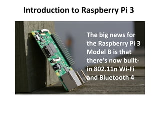 INTRODUCTION TO RASPI | PPT