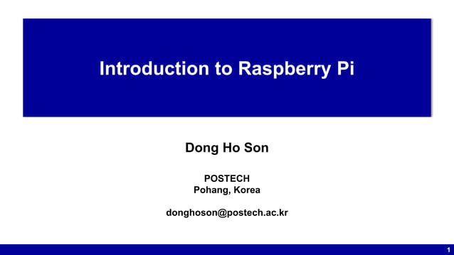 Introduction to raspberry pi | PPT