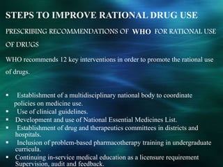 Introduction to rational use of drugs and role of pharmacist in ...
