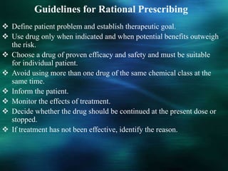 Introduction to rational use of drugs and role of pharmacist in ...