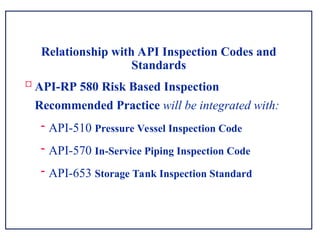 Introduction to Risk Based Inspection API-580 & 581 | PPT