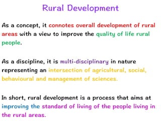 Introduction to Rural Development | PDF