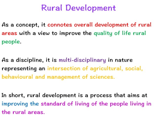 Introduction to Rural Development | PDF