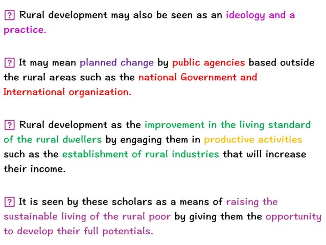 Introduction to Rural Development | PDF