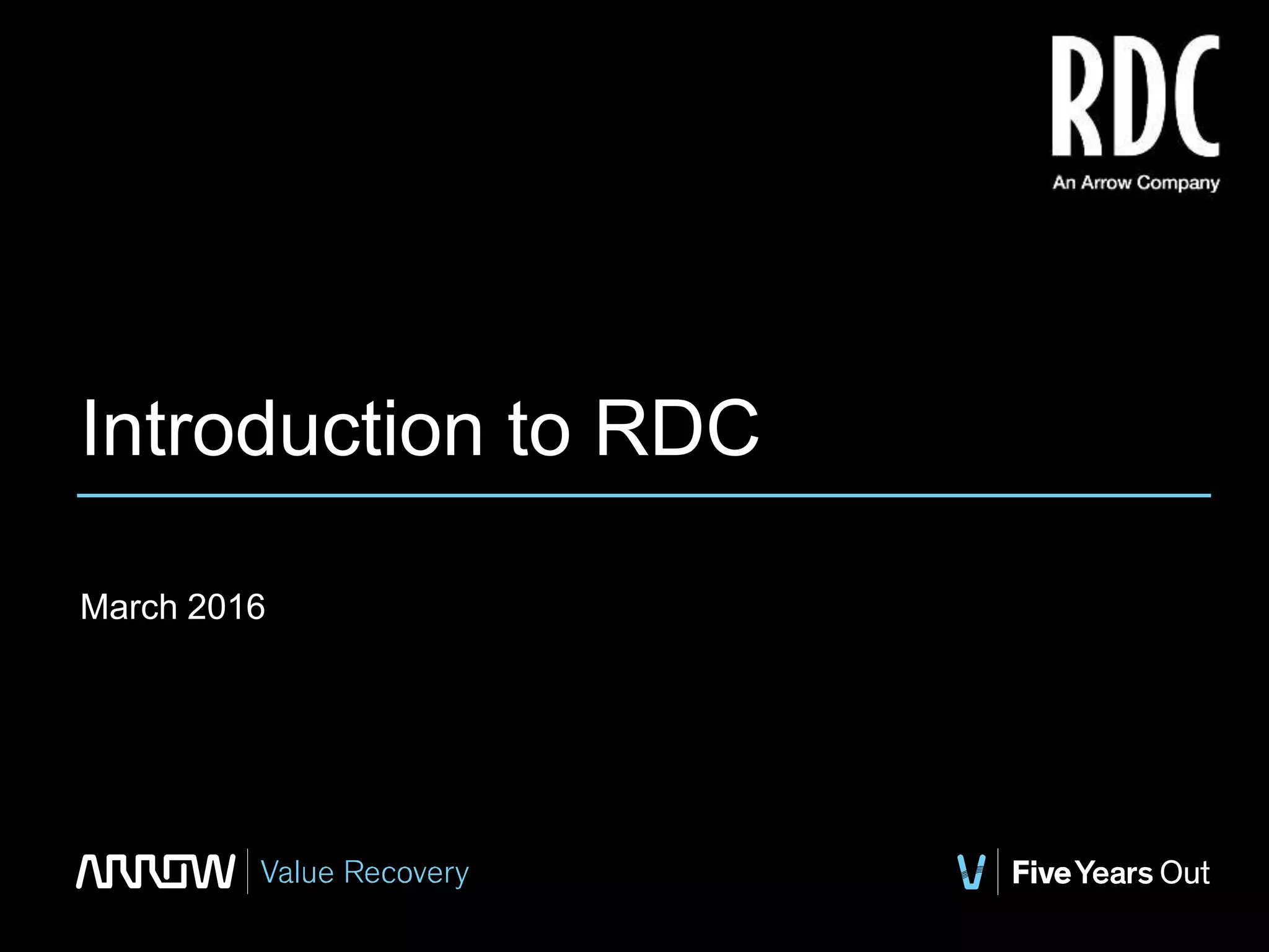 Introduction to rdc arrow 2016 | PPTX