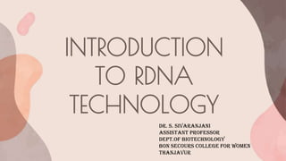 Introduction to rDNA Tecchnology.pptx