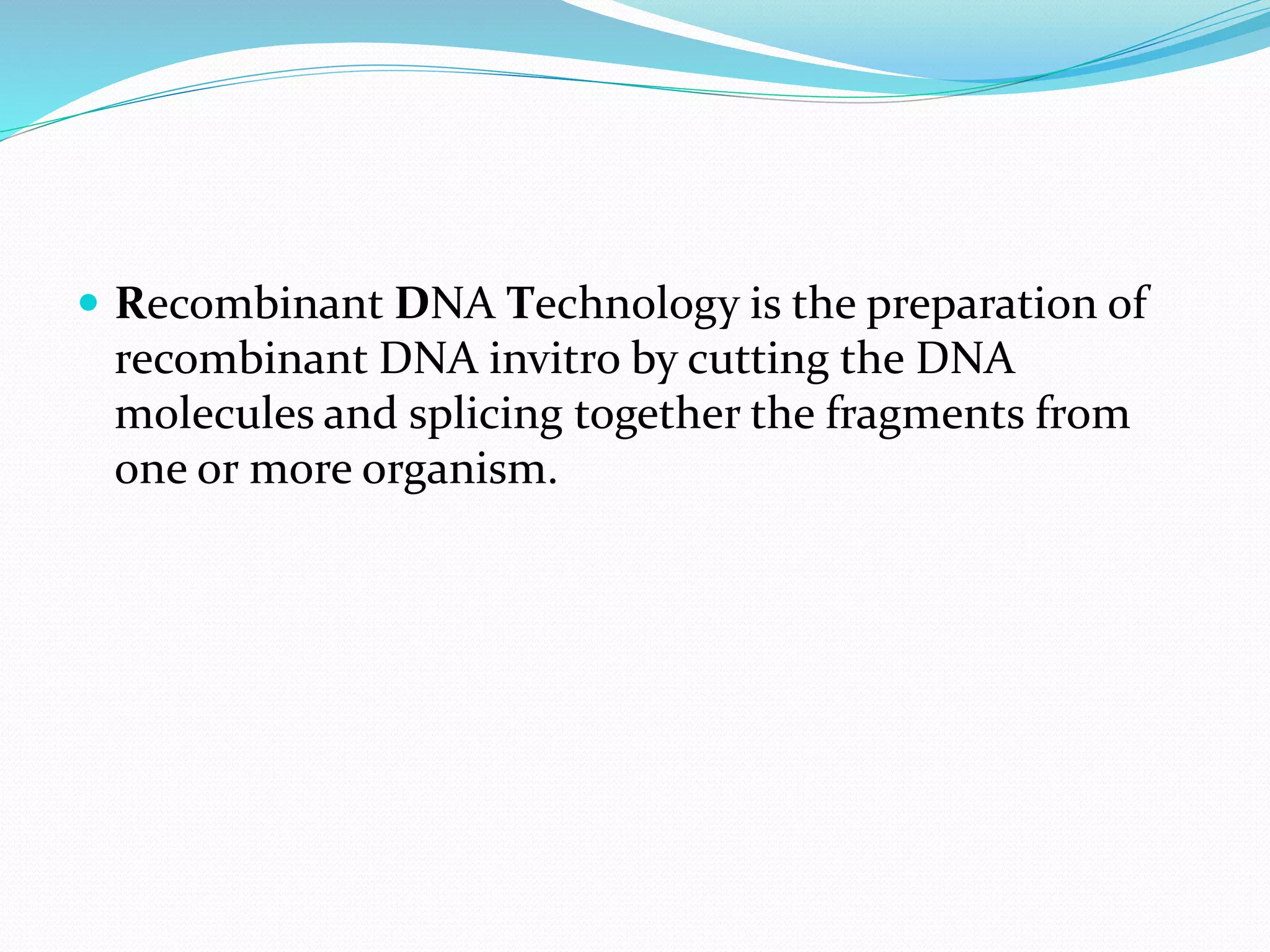 Introduction to RDT methods in genetic engineering | PPT