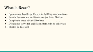 Introduction to react | PPT