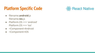 Introduction to react native @ TIC NUST | PPT