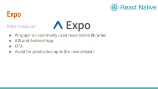 Introduction to react native @ TIC NUST | PPT