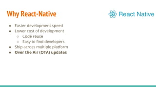Introduction to react native @ TIC NUST | PPT