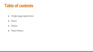 Introduction to react and redux | PPTX