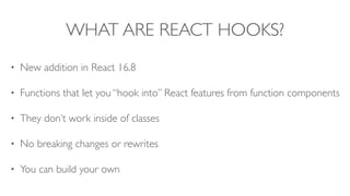 Introduction to React Hooks | PPT