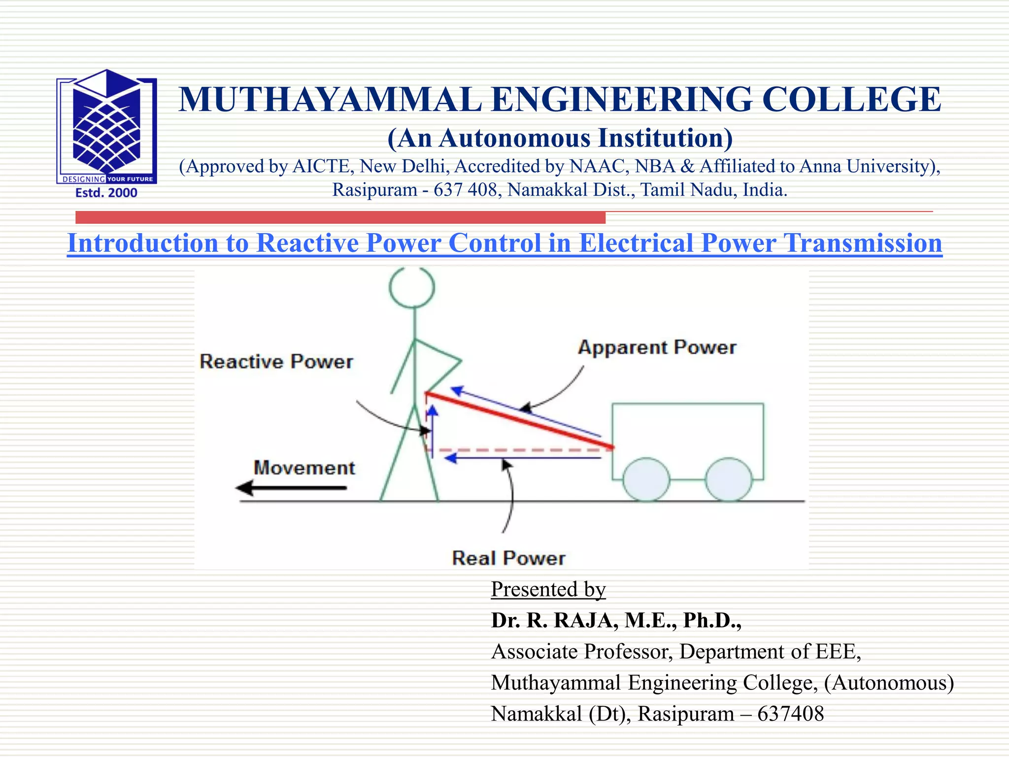 Introduction To Reactive Power Control In Electrical Power Pdf