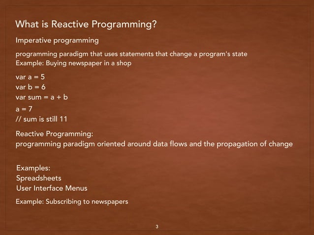 Introduction to reactive programming | PPT