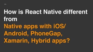 Introduction to React Native | PPT