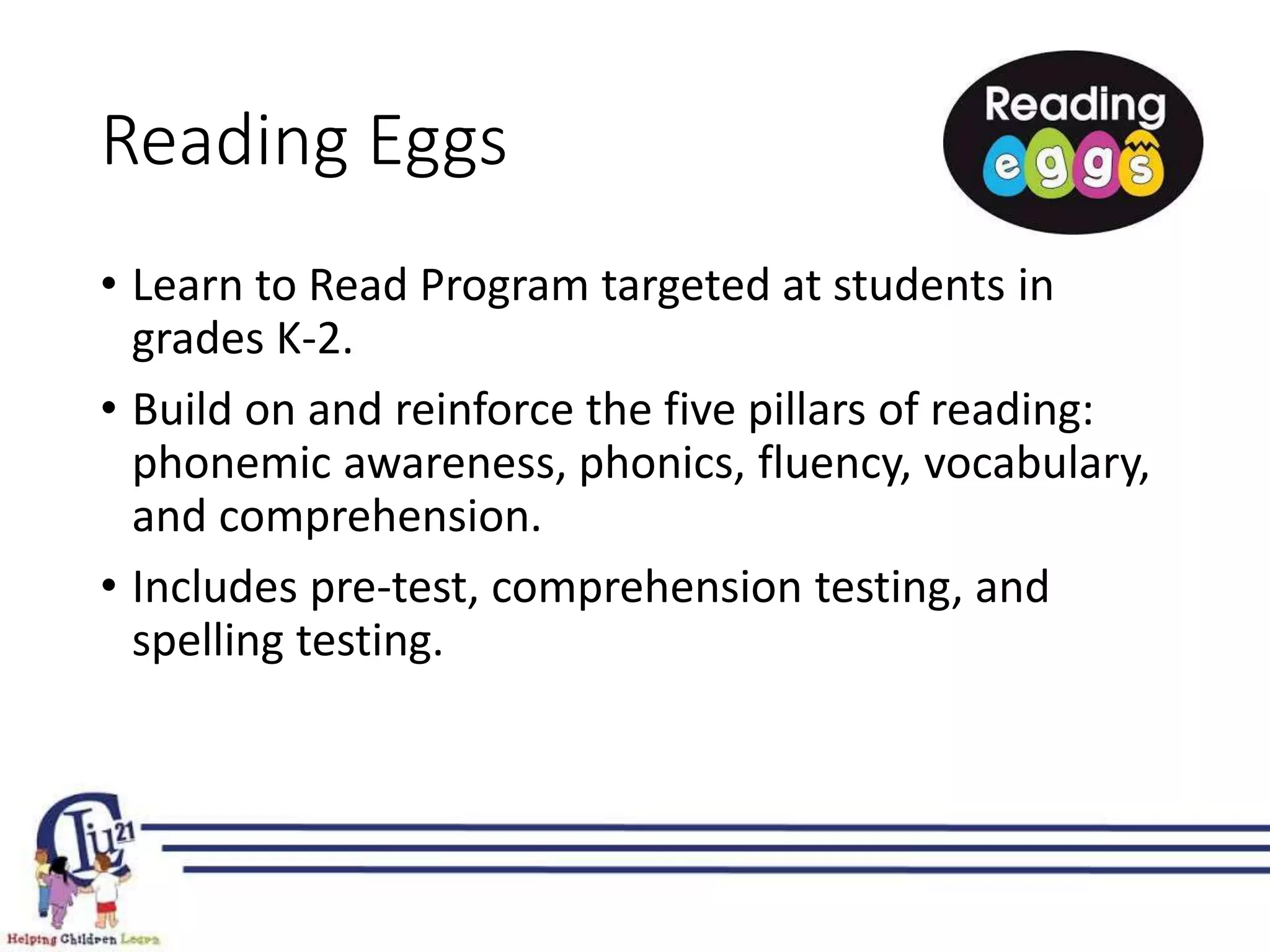 Introduction to Reading Eggs & Education City Math | PPTX