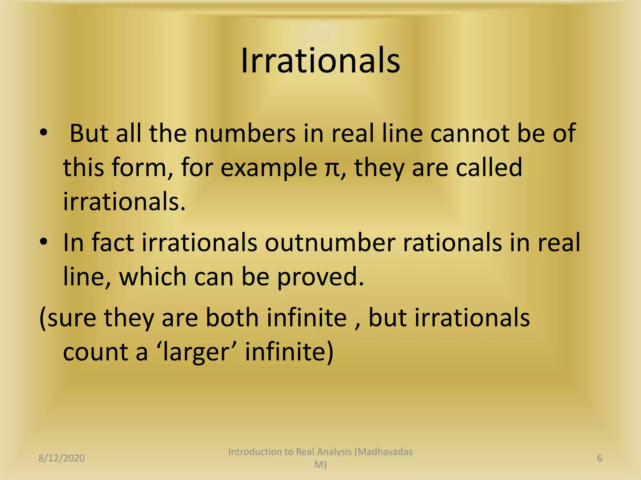 Introduction to real analysis | PPTX