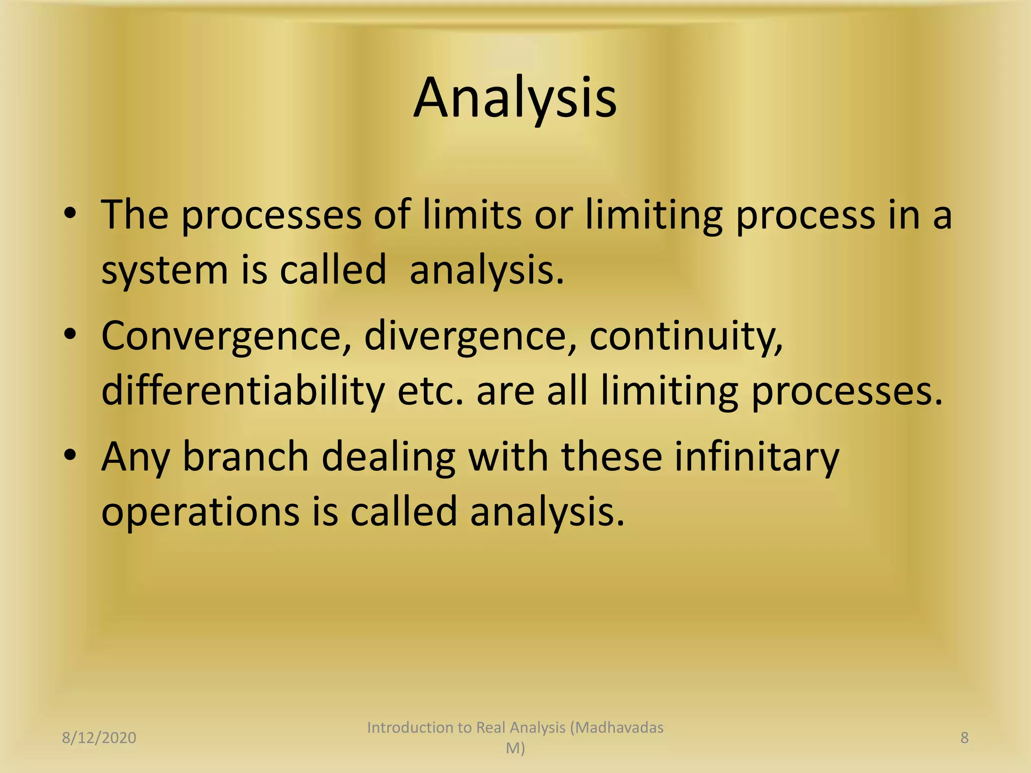 Introduction to real analysis | PPTX