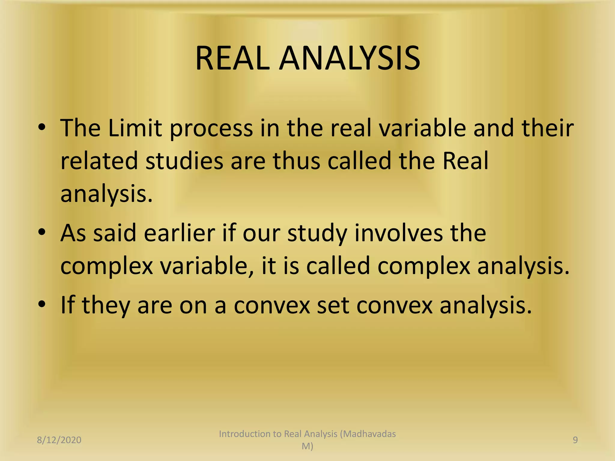 Introduction to real analysis | PPTX