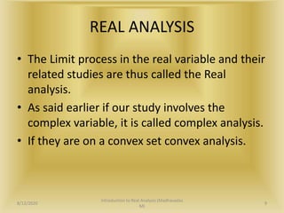 Introduction to real analysis | PPTX