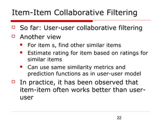 Introduction to recommendation system | PPT