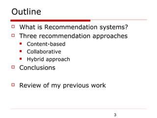Introduction to recommendation system | PPT