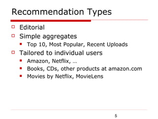 Introduction to recommendation system | PPT
