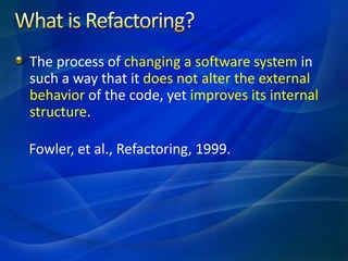 Introduction to Refactoring | PPT