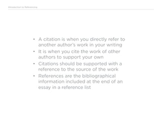 Introduction to Referencing | PDF